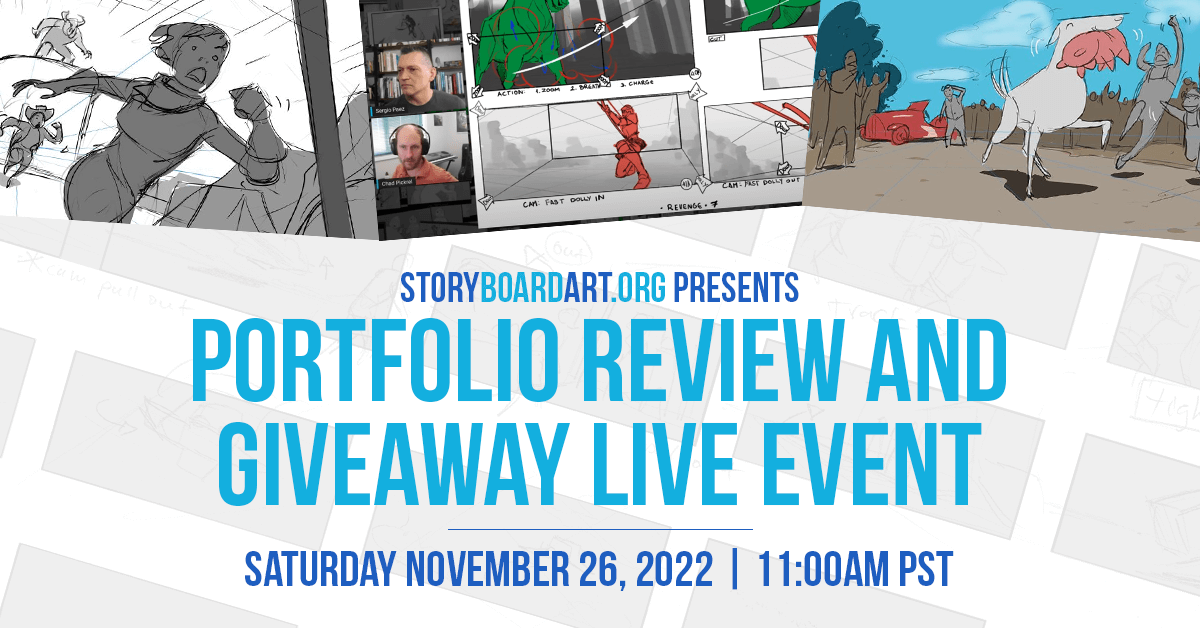 Storyboard Portfolio Review Free Live Event Page